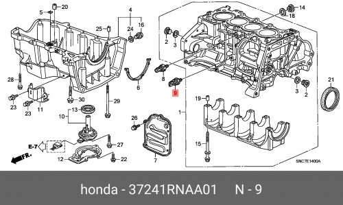 Купить 37241RNAA01 HONDA 37241RNAA01 HONDA Датчик давления масла с ...